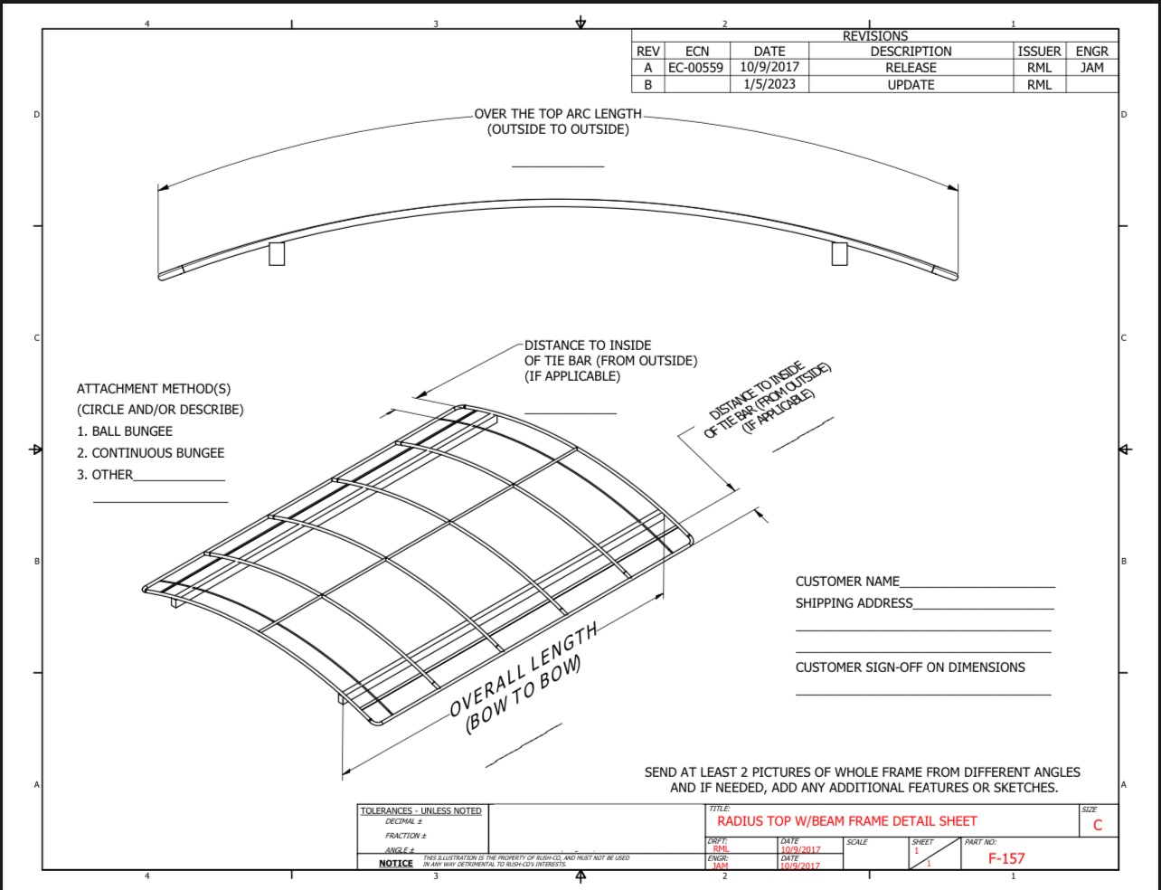 Radius Top With Beam Frame - UnderTheSun Canopies